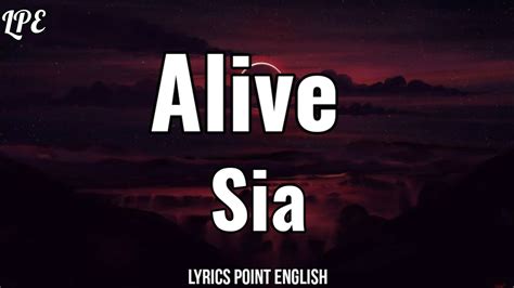 Sia Alive Lyrics Point English Youtube