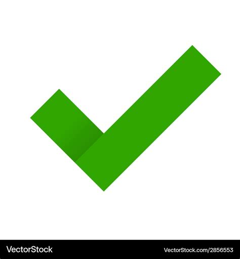 Green Check Mark Royalty Free Vector Image Vectorstock