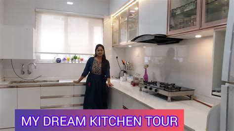 My Dream Kitchen Tour Indian Modular Kitchen Entire White Kitchen