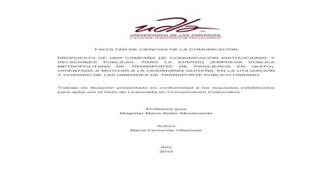 FACULTAD DE CIENCIAS DE LA COMUNICACIÓN PROPUESTA DE dspace udla edu