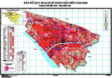 Bản đồ quy hoạch sử dụng đất giao thông thành phố Bến Tre mới nhất