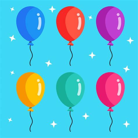 globo en dibujos animados estilo manojo de globos para cumpleaños y