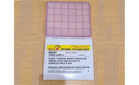 Compounded Troche Forms Of Sildenafil And Tadalafil For Erectile