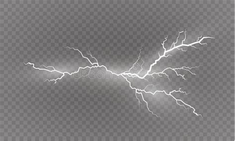 A Set Of Lightning Magic And Bright Light Effects Vector Illustration
