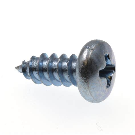 10 X 1 2 In Zinc Plated Steel Self Tapping Pan Head Phillips Drive