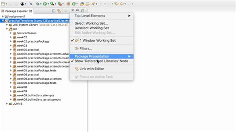 Changing Package Presentation From Flat To Hierarchical In Eclipse