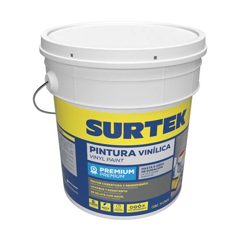 Cubeta De Pintura Vin Lica Premium L Azul Intenso Surtek Pvpai