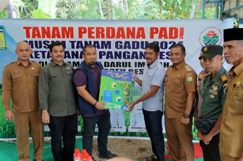 Pj Bupati Aceh Besar Tanam Perdana Padi MT 2024 Masyarakat Lamkawe