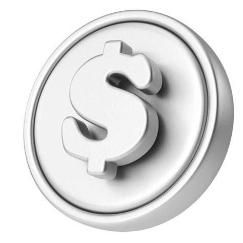 Signo de dólar moneda 3d ilustración 3d Foto Premium