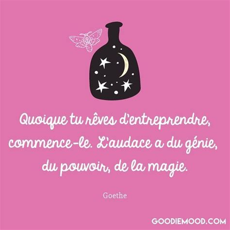 Quoique tu rêves dentreprendre commence le Laudace a du génie du