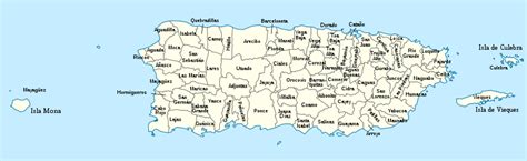 Mapa Municipios De Puerto Rico Para Imprimir