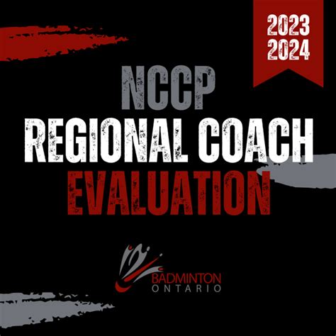 2023 2024 NCCP Regional Coach Evaluation Badminton Ontario