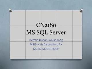 Ppt Introduction To Ms Sql Server Powerpoint Presentation Free