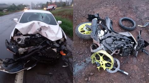 Identificado Jovem Que Morreu Em Violenta Batida Entre Carro E Moto Em SC