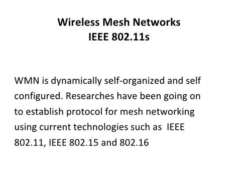 ieee 802 11s wireless mesh network