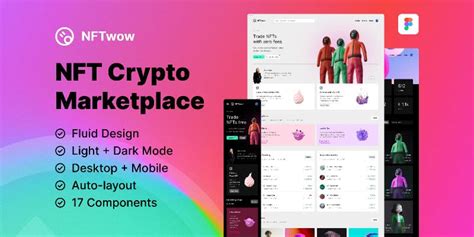 Figma NFTwow Free NFT Crypto Marketplace Landing Page UI4Free