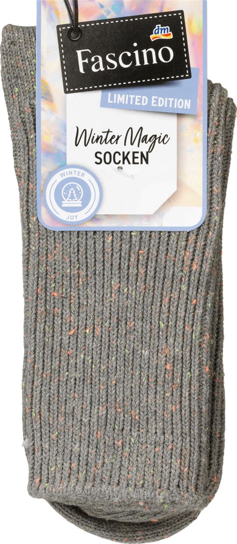 Fascino Socken Mit Ripp Struktur Noppengarn Grau Gr 39 42 1 St