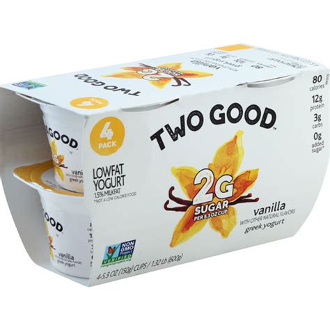 Two Good Greek Yogurt Lowfat Vanilla Yogurt Sendik S Food Market