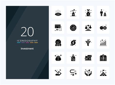 Investment Solid Glyph Icon For Presentation Vector Art At