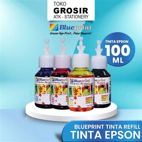 Jual Tinta Epson 100 ML Original BLUEPRINT 673 Refill Printer Epson