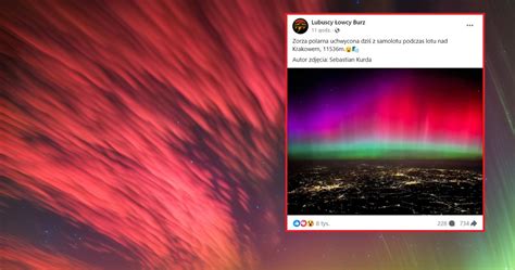 Zorza polarna nad Polską Nawet aparaty w telefonach zrobiły piękne