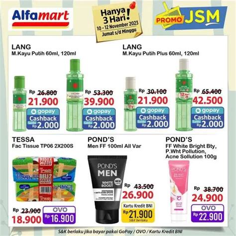 Katalog Promo JSM Alfamart Terbaru Hanya 3 Hari Periode 10 12 November 2023