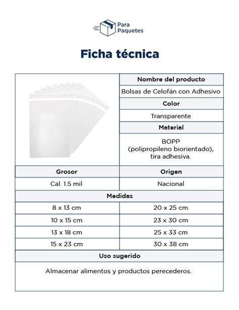 Bolsas de Celofán con Adhesivo Para Paquetes Para Paquetes