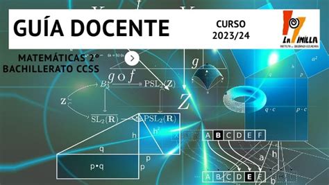 GUÍA DOCENTE MATEMÁTICAS 2º BACH CCSS IES La Minilla Curso 2023 24