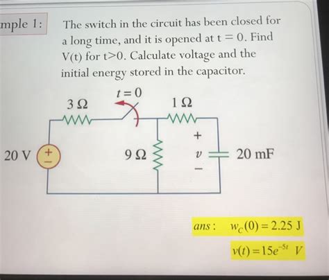 Solved The Switch In The Circuit Has Been Closed For A Long Chegg