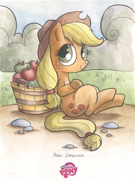 394033 Safe Artist Agnesgarbowska Applejack G4 Apple Female