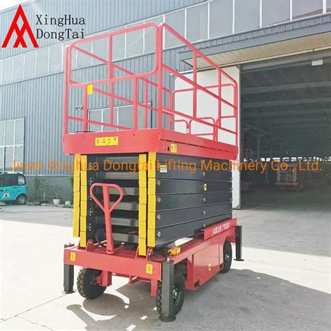 500kg 8m 10m Semi Automatic Outdoor Mobile Hydraulic Scissor Lifting