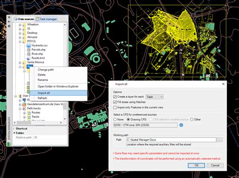 Spatial Manager For Autocad Import Data