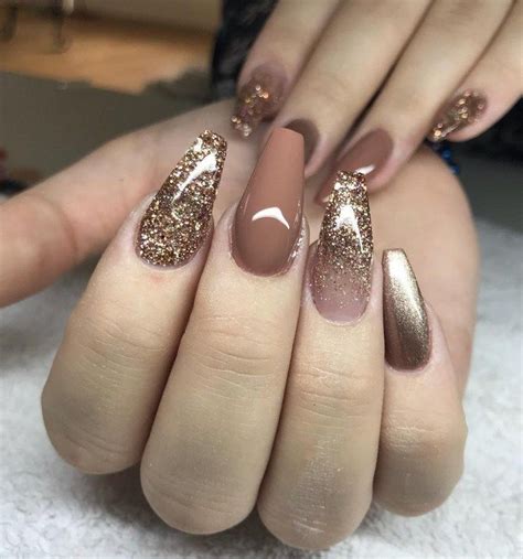 Natural Color Nails With Glitter Warehouse Of Ideas