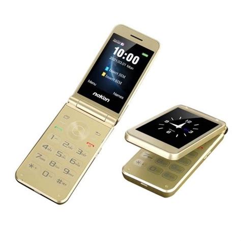 T L Phone Grosses Touches Mobile S Nior Clapet Double Cran Lcd
