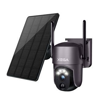Xega Caméra de sécurité Solaire extérieure sans Fil 2K PTZ Wi FI Vision