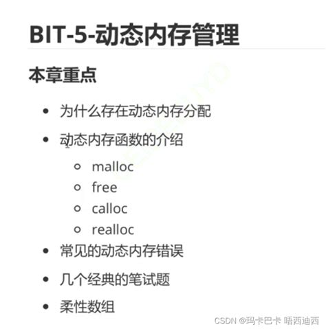 动态内存管理 malloc calloc realloc free CSDN博客