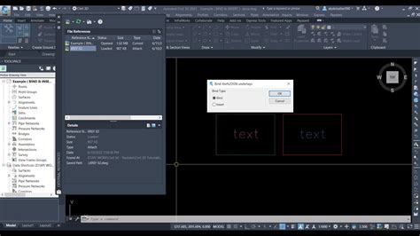 Civil 3D Tutorials Xref Difference Between Bind Insert YouTube