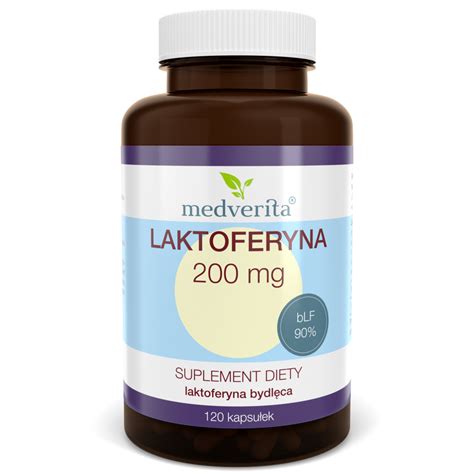 Laktoferyna 200 mg 120 kapsułek Medverita suplementy diety