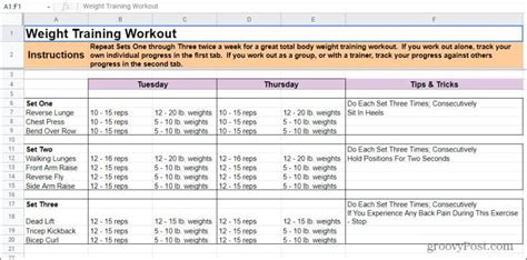 7 Best Google Sheets Workout Templates