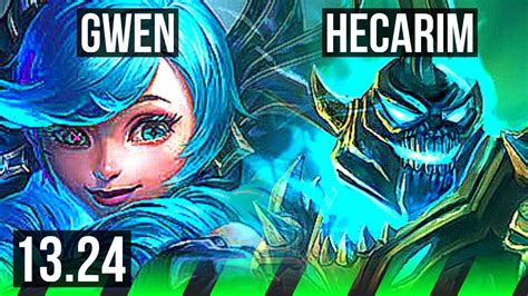 Gwen Vs Hecarim Jng Comeback Games Br Master Youtube