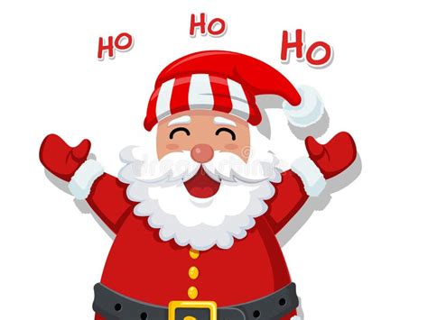 Merry Christmas And Happy New Year Funny Cartoon Santa Claus An Stock Vector Illustration Of
