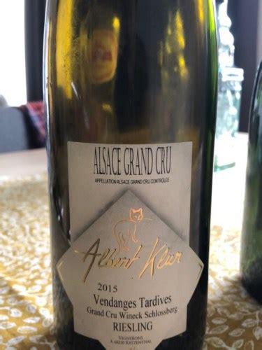 Albert Klur Vendanges Tardives Riesling Alsace Grand Cru Wineck