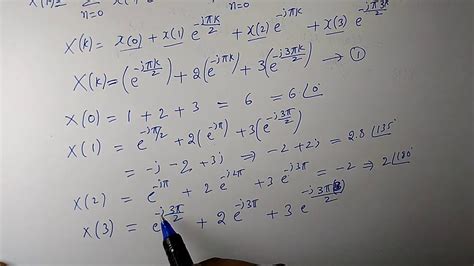 discrete fourier transform dft for the given sequence youtube
