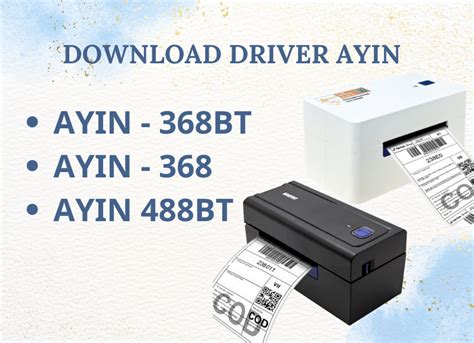Tải Download Driver máy in nhiệt Ayin 368 Ayin 368BT AYIN 488BT