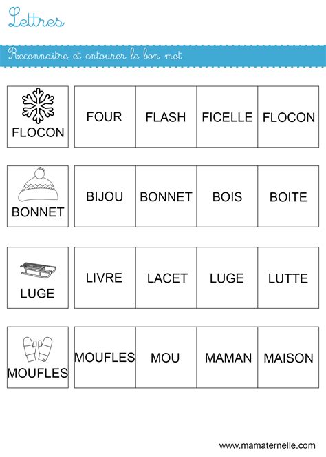 Lettres Reconnaitre Et Entourer Ma Maternelle