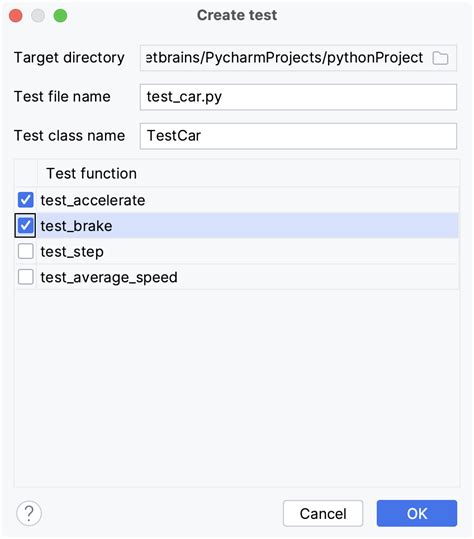 Test Your First Python Application PyCharm Documentation