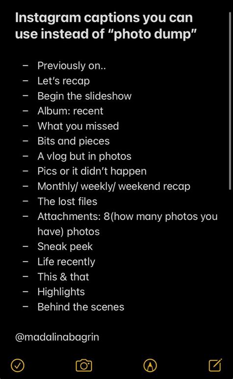Captions For Photo Dump One Word Instagram Captions Short