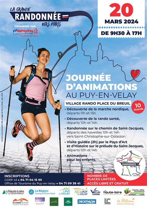 La Grande Randonnée vers Paris journée d animations au Puy en Velay