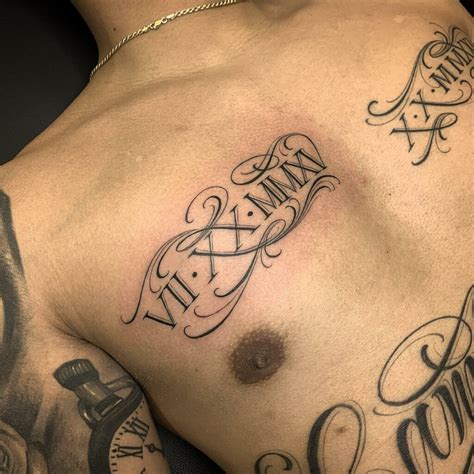 Roman Numerals Chest Tattoo Ideas That Will Blow Your Mind