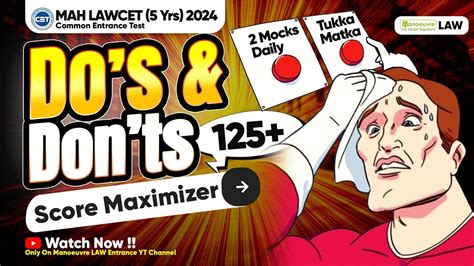 MH LAW CET 5 Yrs 2024 Last Minute Preparation Tips Do S Don T How